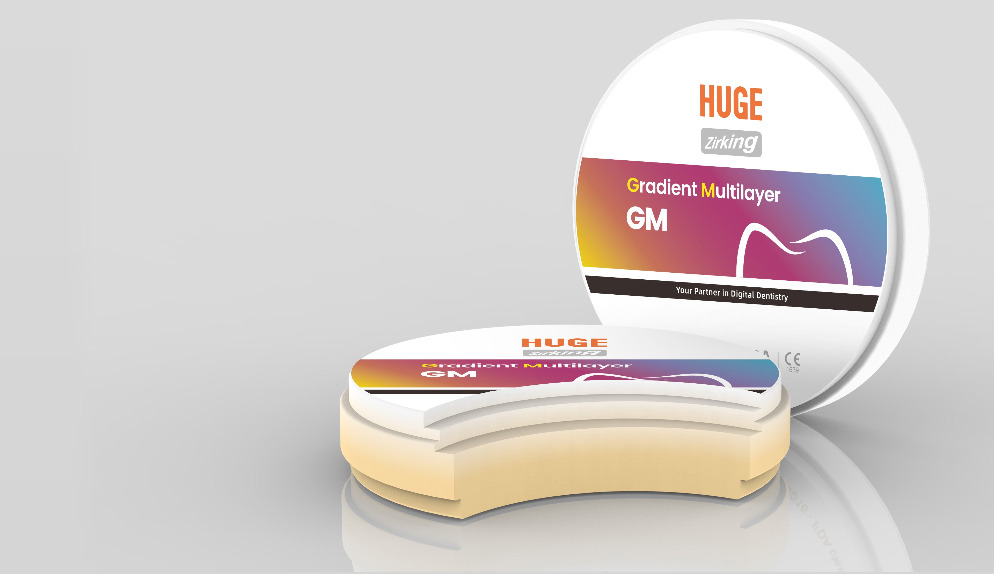 Prime Gradient Multilayer (GM-3D) Zirconia Block — HUGE Dental